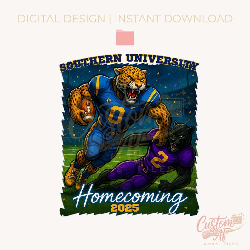 Bold Jaguar Vs Panther Football Rivalry Homecoming 2025 | HBCU Inspired ...