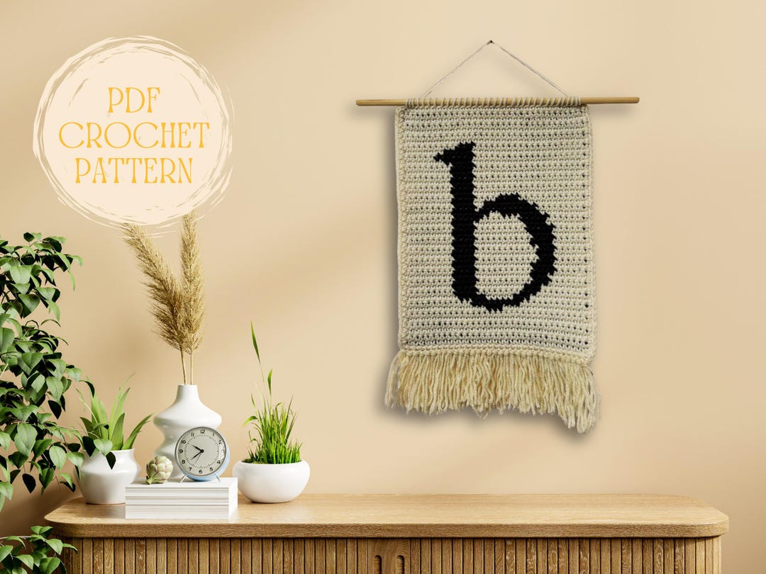 Adrian Letter B Tapestry Crochet Pattern - Etsy