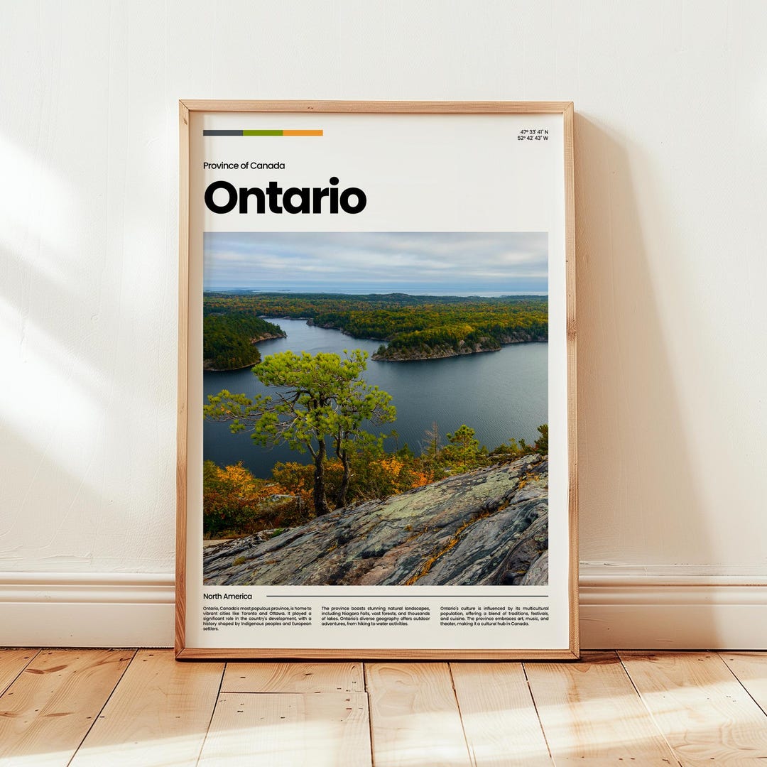 Ontario Poster, Ontario Print, Ontario Photo, Ontario Wall Art, Canada ...