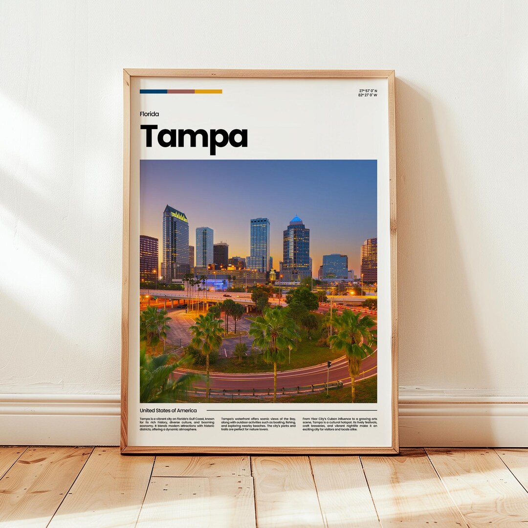 Tampa Poster, Tampa Print, Tampa Photo, Tampa Wall Art, Florida Poster ...