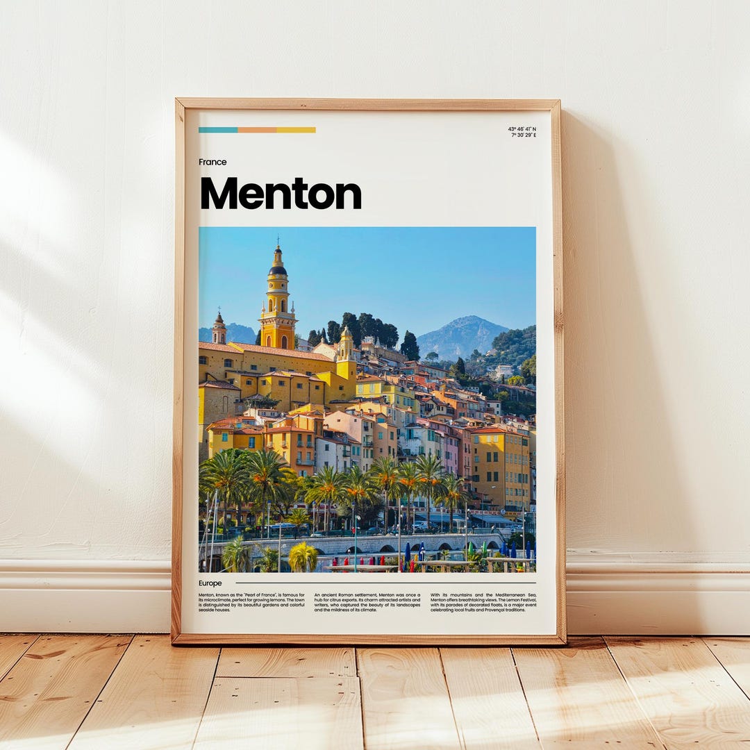 Menton Poster, Menton Print, Menton Photo, Menton Wall Art, France ...