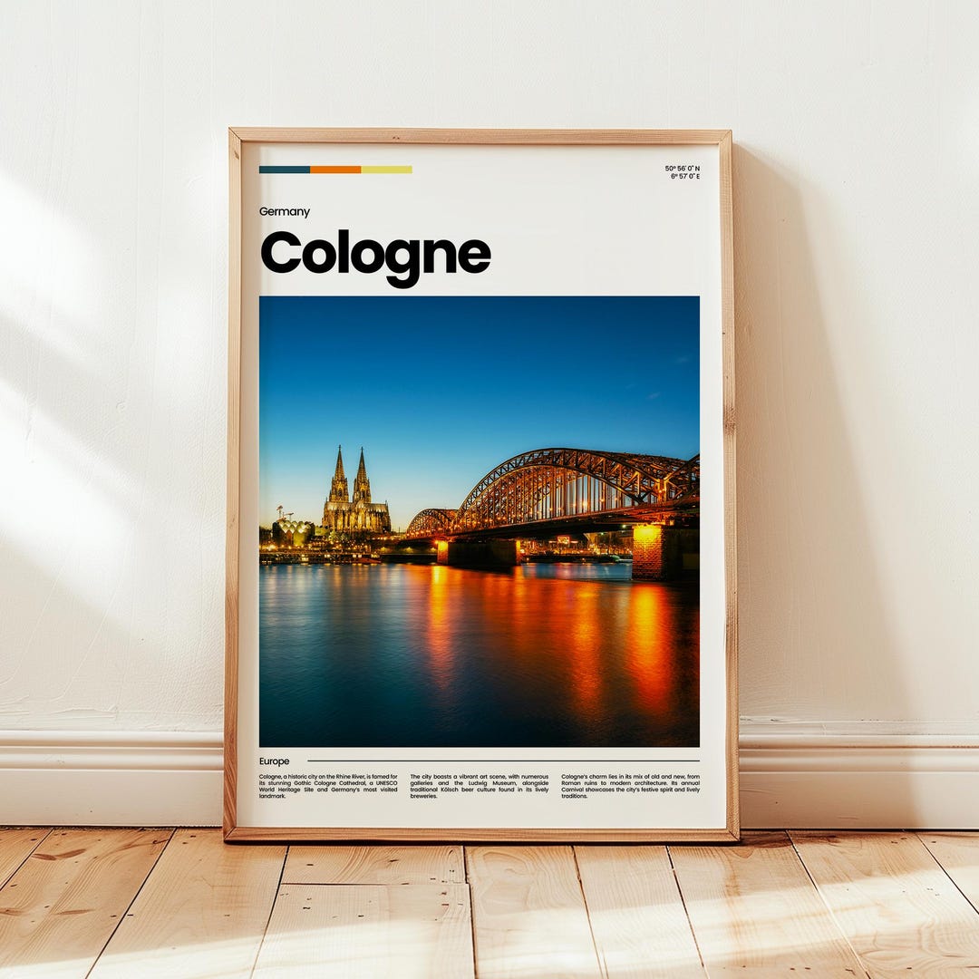 Cologne Poster, Cologne Print, Cologne Photo, Cologne Wall Art, Germany ...