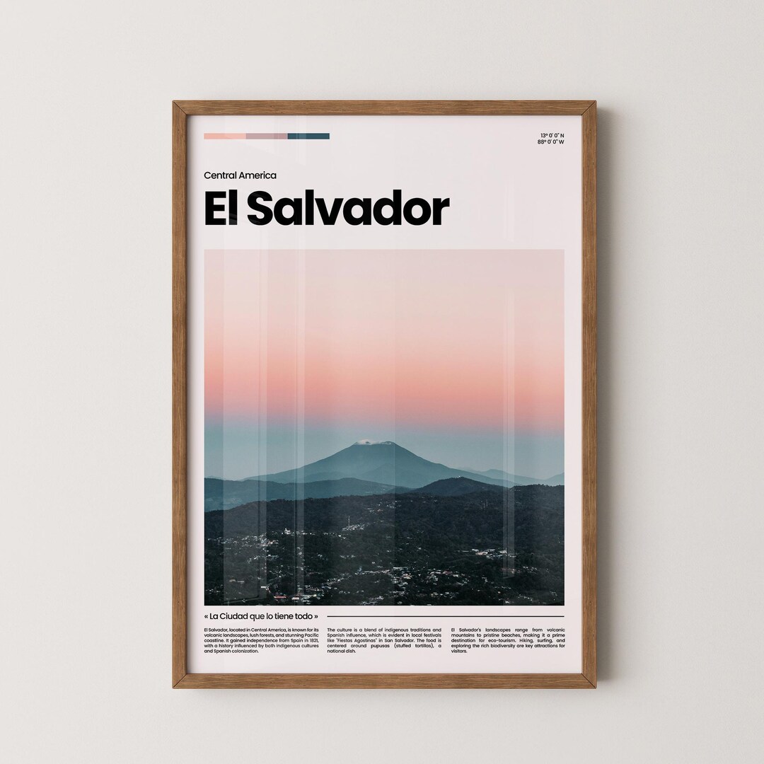 EL SALVADOR Travel Poster, El Salvador Poster, El Salvador Photo Poster ...