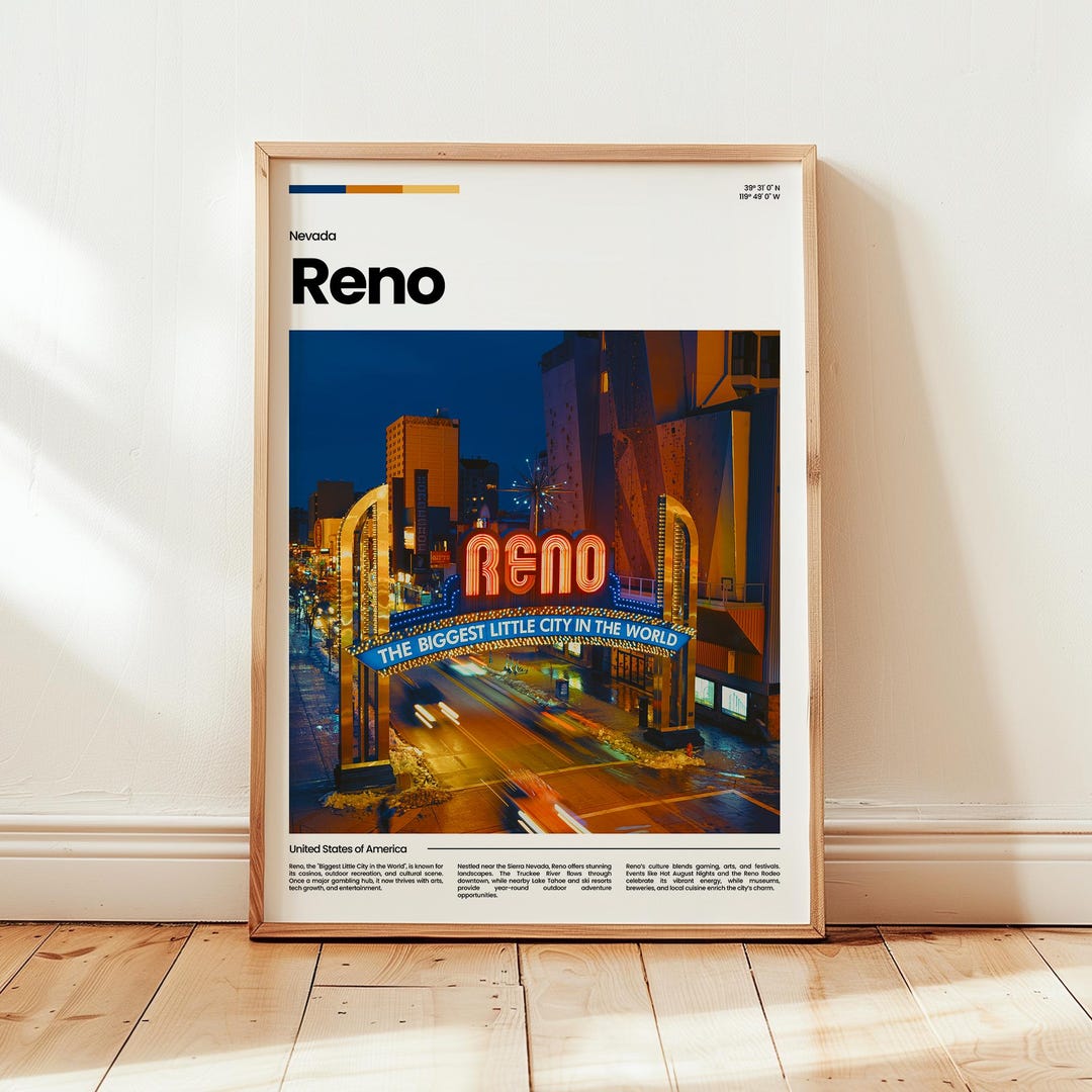 Reno Poster, Reno Print, Reno Photo, Reno Wall Art, Nevada Poster ...