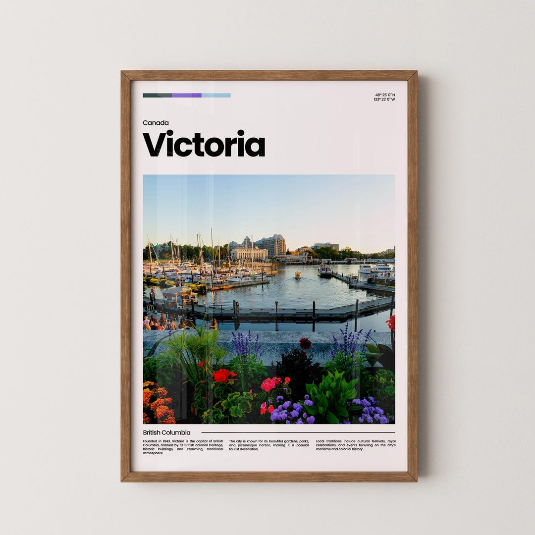 VICTORIA Travel Poster, Victoria Poster, Victoria Photo Poster ...