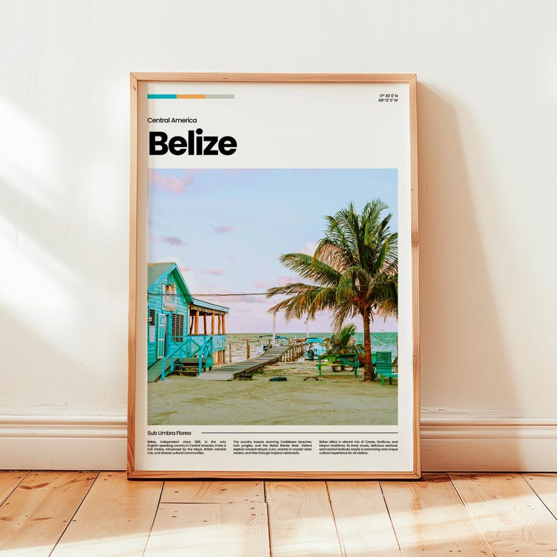 Belize Poster - Etsy
