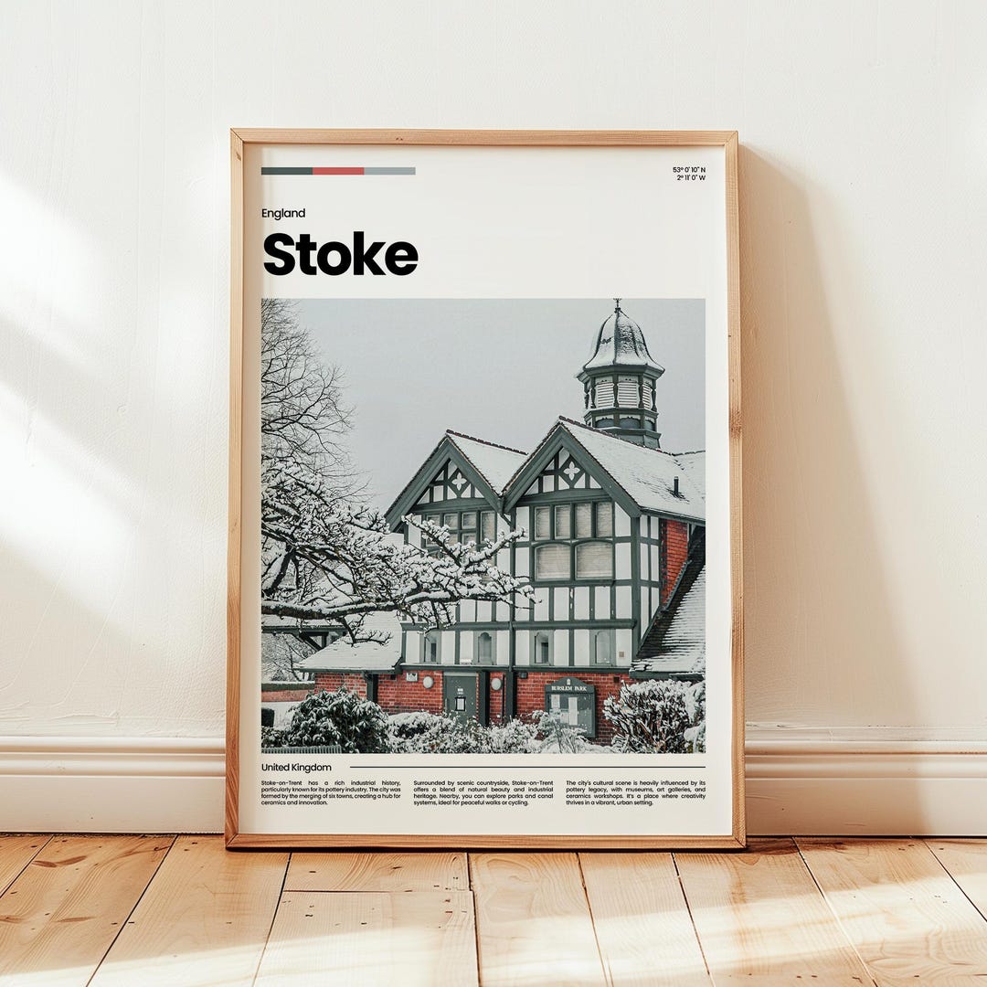 Stoke Poster, Stoke Print, Stoke Photo, Stoke Wall Art, England Poster ...