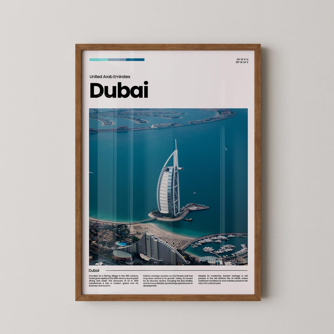 DUBAI Travel Poster, Dubai Poster, Dubai Photo Poster, Dubai Art Print ...