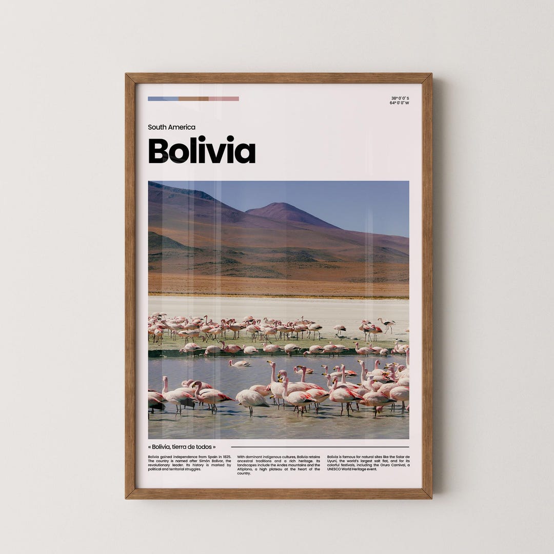 BOLIVIA Travel Poster, Bolivia Poster, Bolivia Photo Poster, Bolivia ...