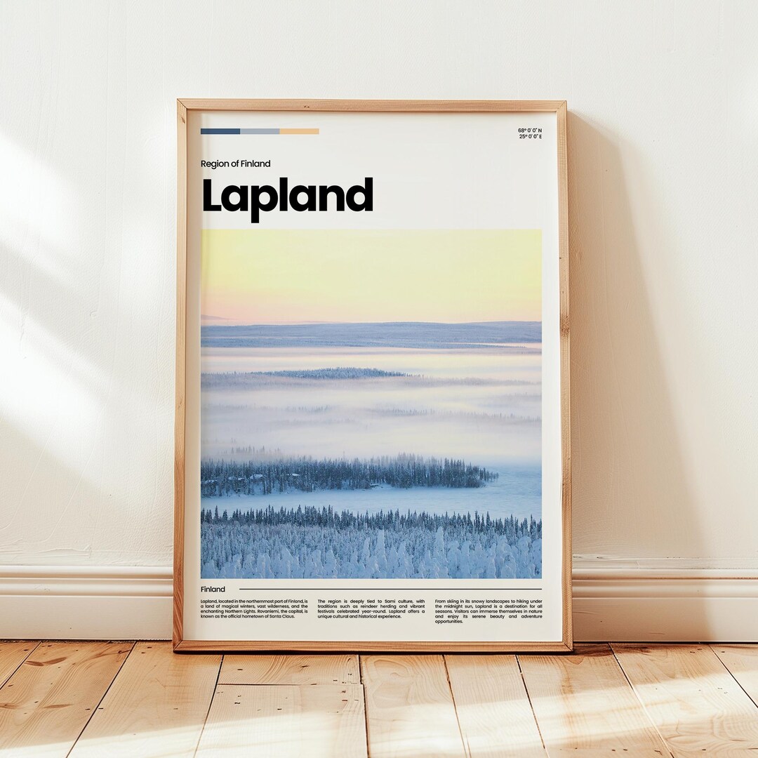Lapland Poster, Lapland Print, Lapland Photo, Lapland Wall Art, Finland ...