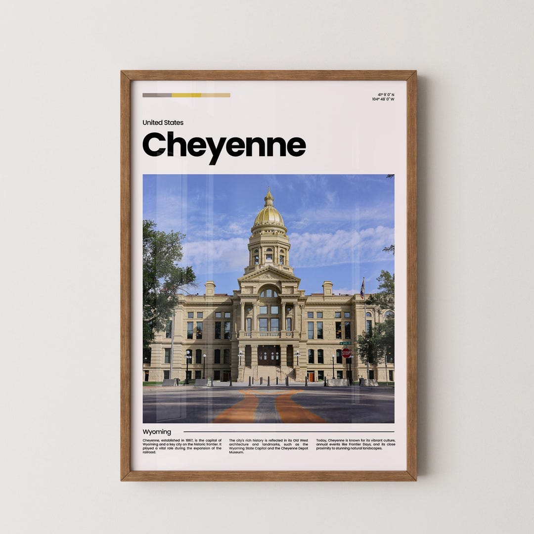 CHEYENNE Travel Poster, Cheyenne Poster, Cheyenne Photo Poster ...