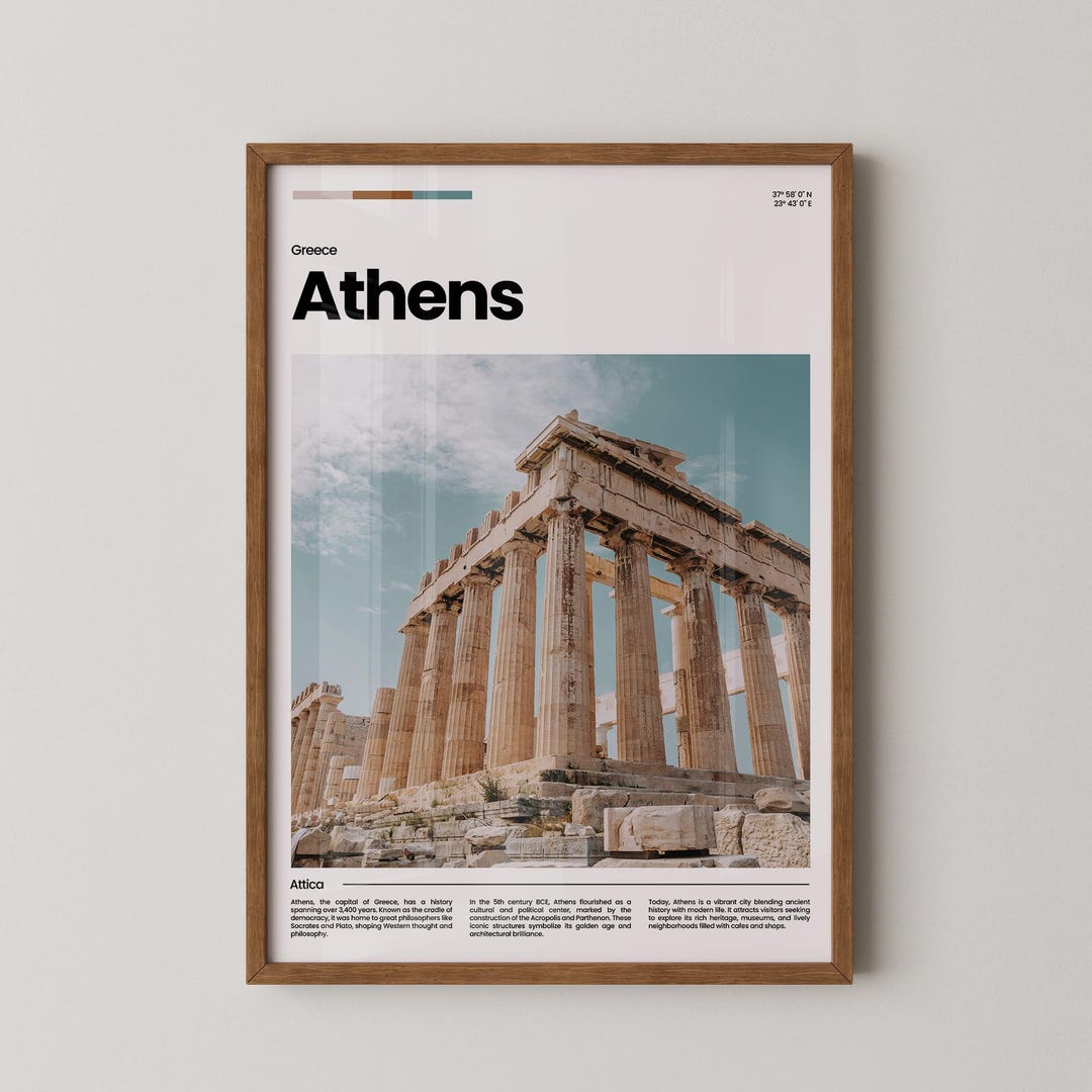 ATHENS Travel Poster, Athens Poster, Athens Photo Poster, Athens Art ...
