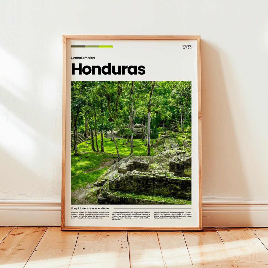 Honduras Poster, Honduras Print, Honduras Photo, Honduras Travel Poster ...