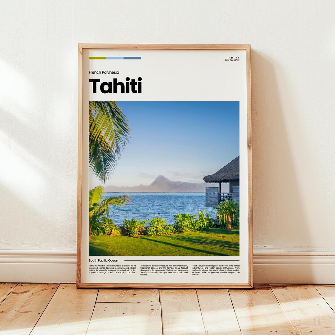 Tahiti Poster, Tahiti Print, Tahiti Photo, Tahiti Wall Art, France ...