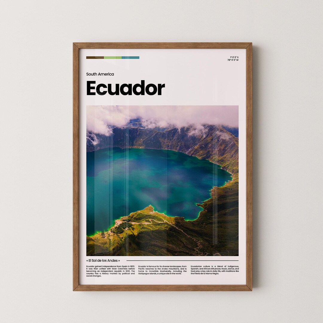 ECUADOR Travel Poster, Ecuador Poster, Ecuador Photo Poster, Ecuador ...