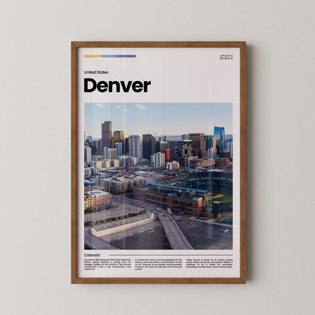 DENVER Travel Poster, Denver Poster, Denver Photo Poster, Denver Art ...