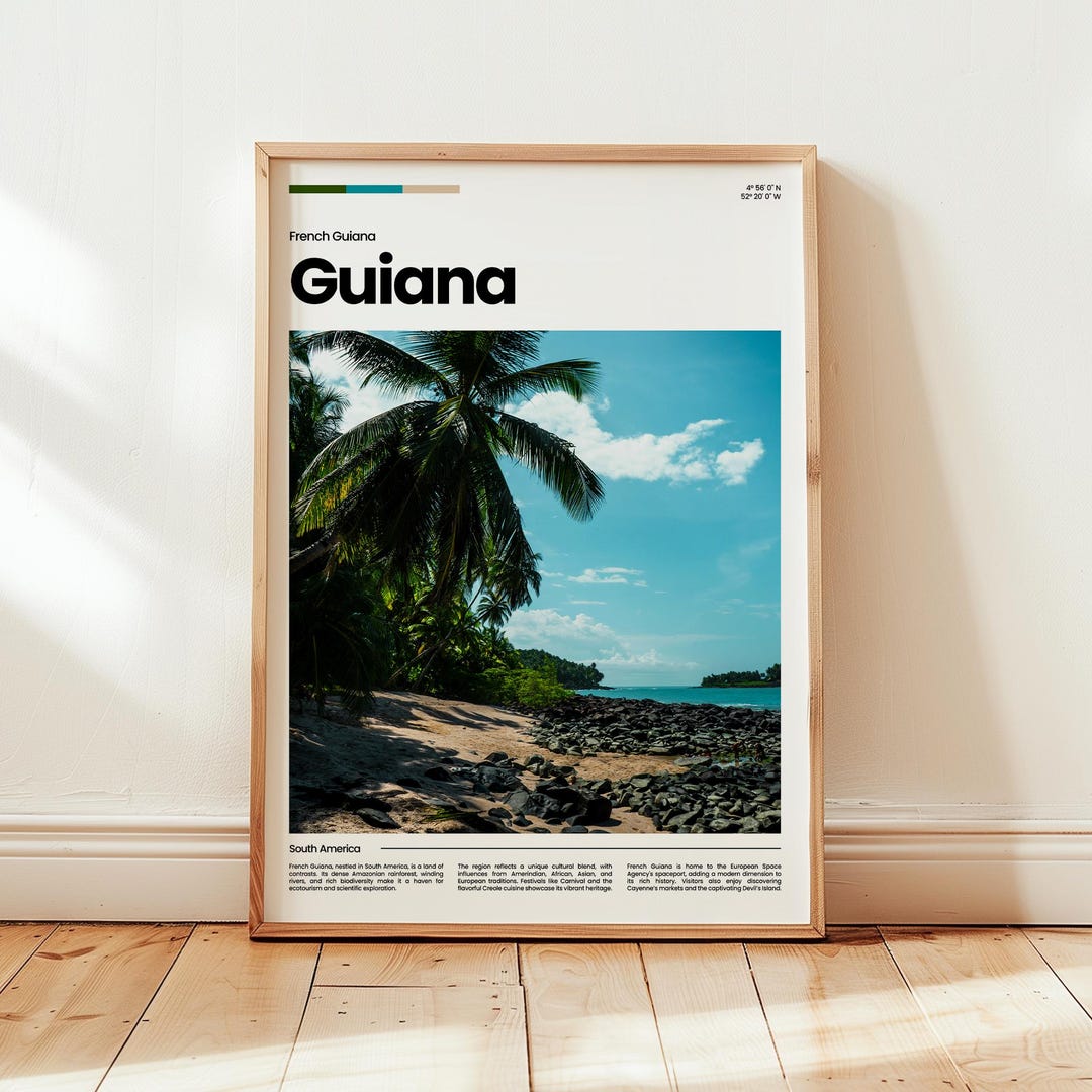 Guiana Poster, Guiana Print, Guiana Photo, Guiana Wall Art, France ...