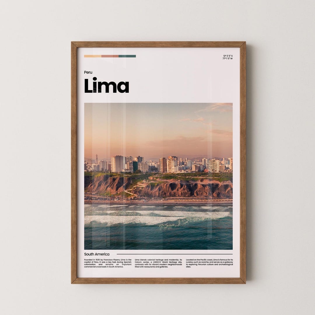 LIMA Travel Poster, Lima Poster, Lima Photo Poster, Lima Art Print ...