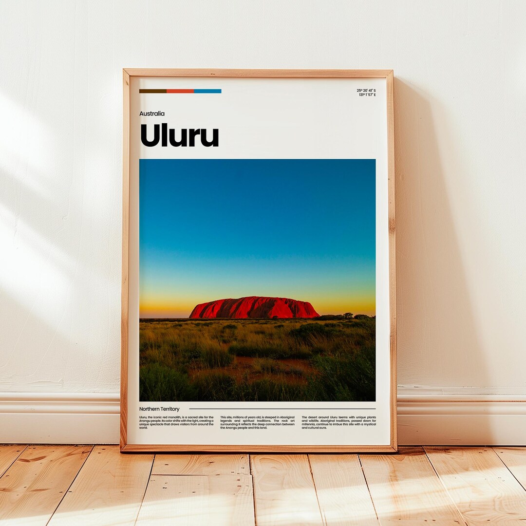 Uluru Poster, Uluru Print, Uluru Photo, Uluru Travel Poster, Australia ...