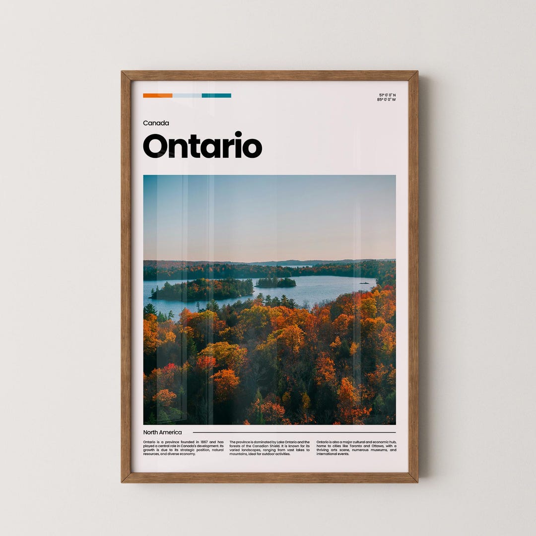 ONTARIO Travel Poster, Ontario Poster, Ontario Photo Poster, Ontario ...