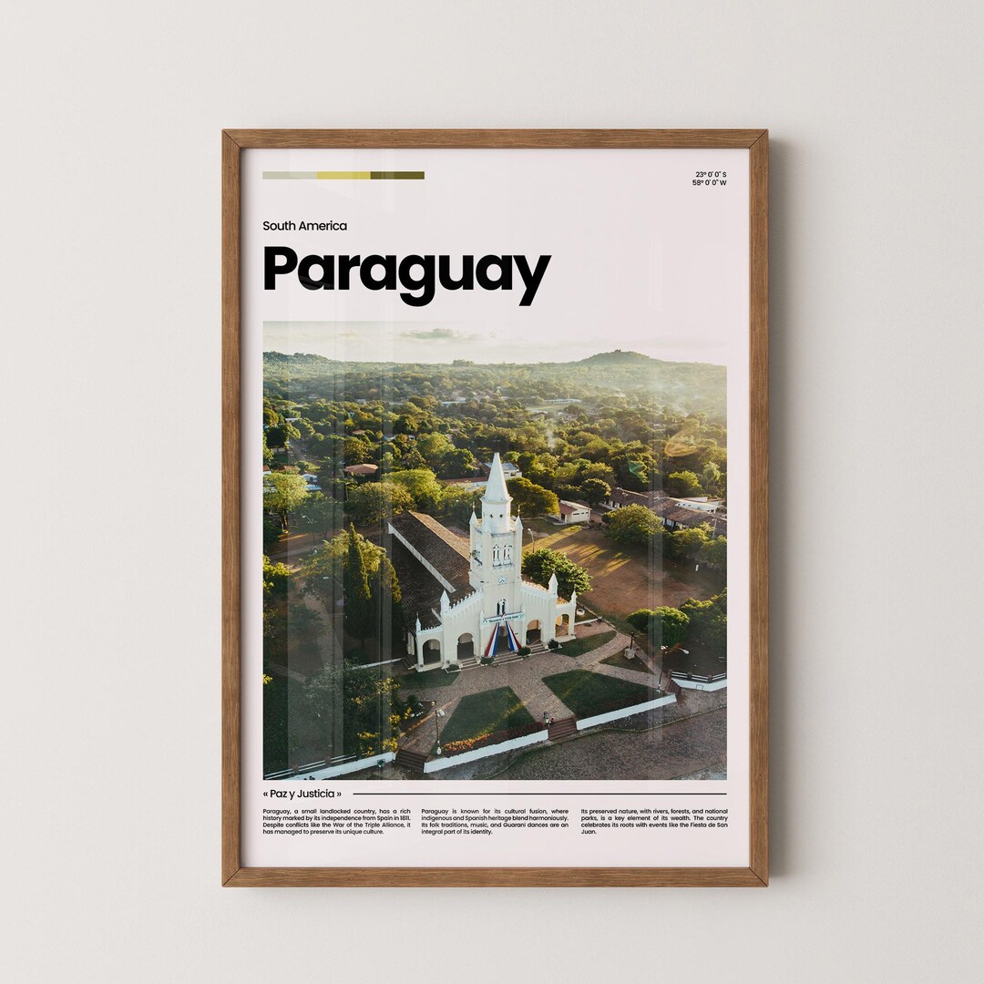 PARAGUAY Travel Poster, Paraguay Poster, Paraguay Photo Poster ...