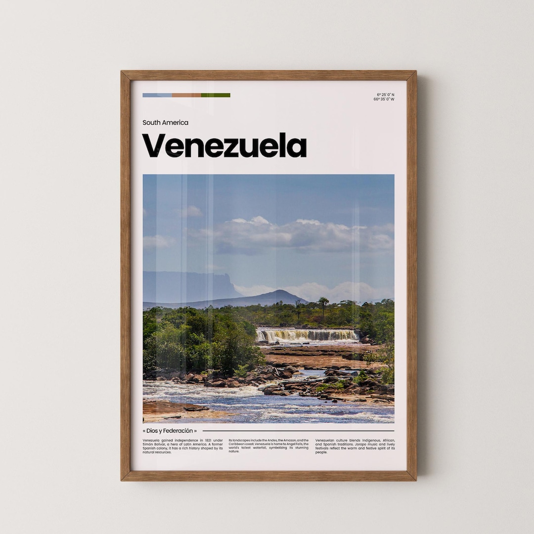 VENEZUELA Travel Poster, Venezuela Poster, Venezuela Photo Poster ...