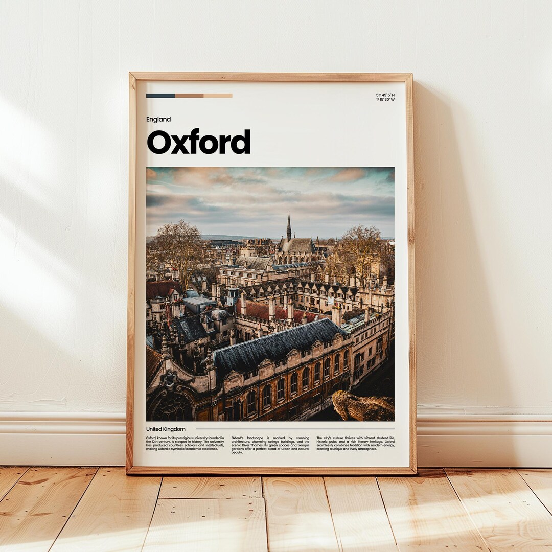 Oxford Poster, Oxford Print, Oxford Photo, Oxford Wall Art, England ...