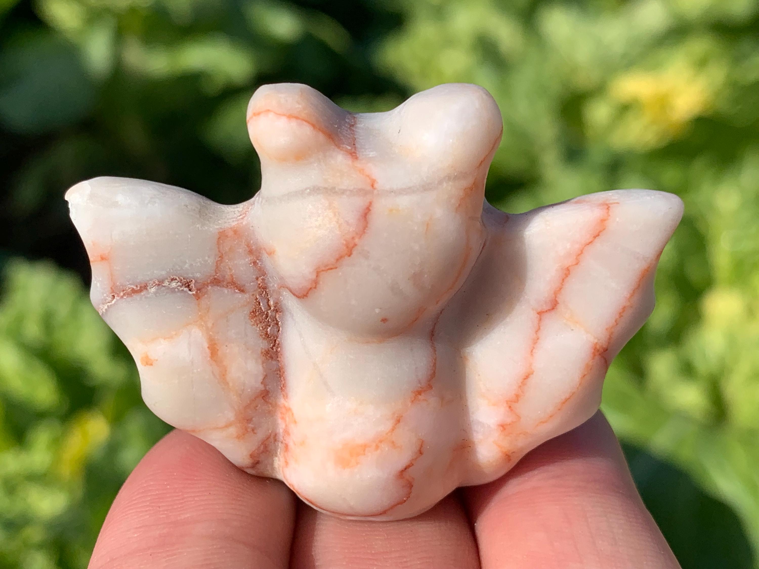 2''+ Natural Grid Stone Quartz Crystal Bat Skull Crystal Gifts 1pc - Etsy