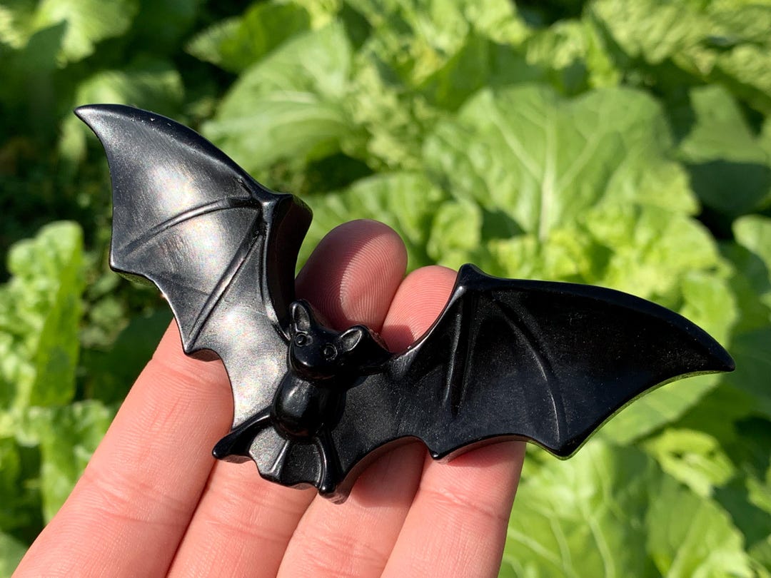 4.5''+ Natural Obsidian Quartz Crystal Bat Skull Crystal Gifts 1pc - Etsy