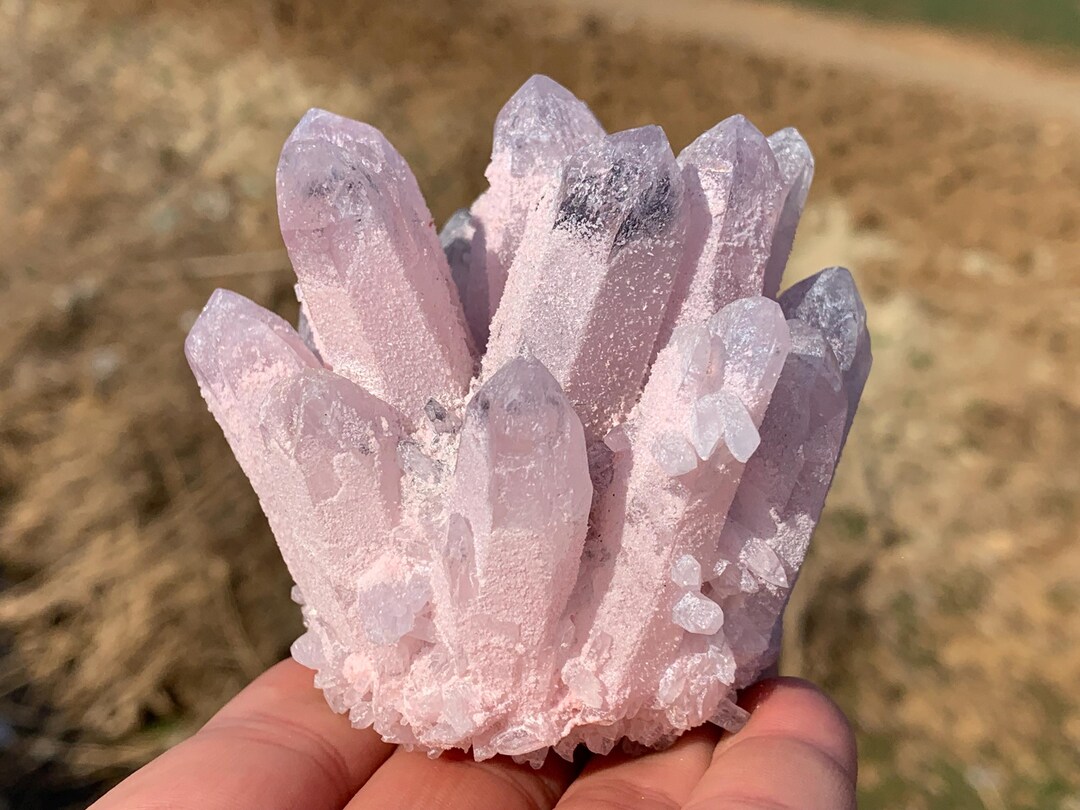 300g+ Pink Phantom Cluster Specimen,quartz Crystal,crystal Mineral Vug ...