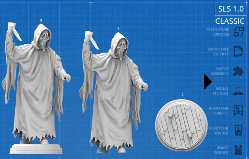 Archivo STL imprimible en 3D de Ghostface/Scream, modelo de terror de ...