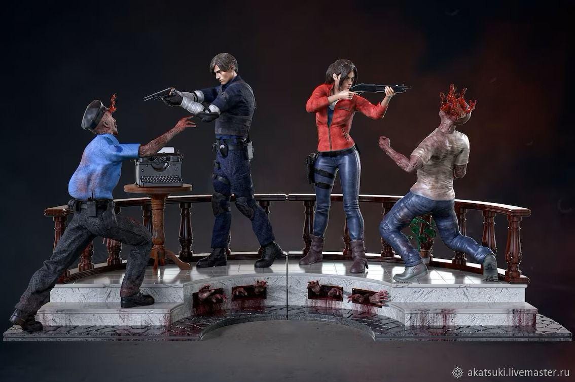 Resident Evil 2 Diorama 3D Printable STL File | Scream High Quality ...