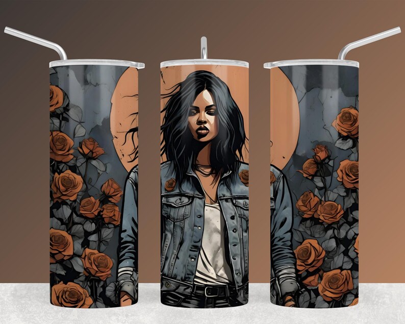 Dark Floral Gothic Woman, Alternative Art Sublimation Design, Perfect ...