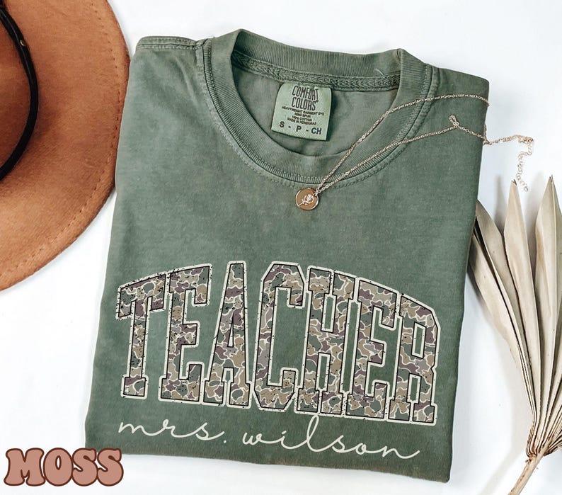 Camiseta Comfort Colors personalizada con estampado de camuflaje para ...