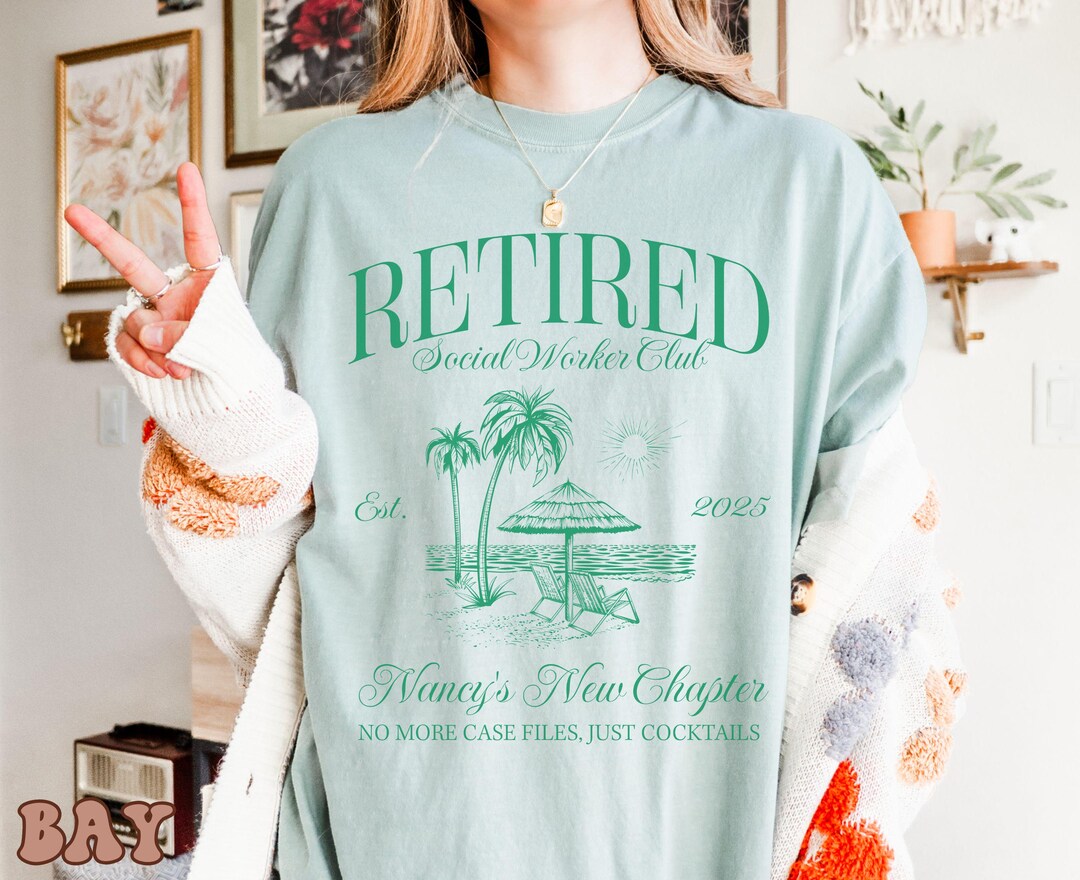 Retired Social Worker Beach Shirt: Personalized Comfort Colors Tee - Etsy