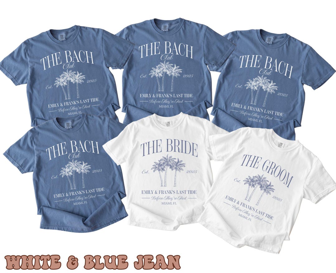 Joint Bachelor Bachelorette Party Shirts: Beach Wedding, Comfort Colors ...