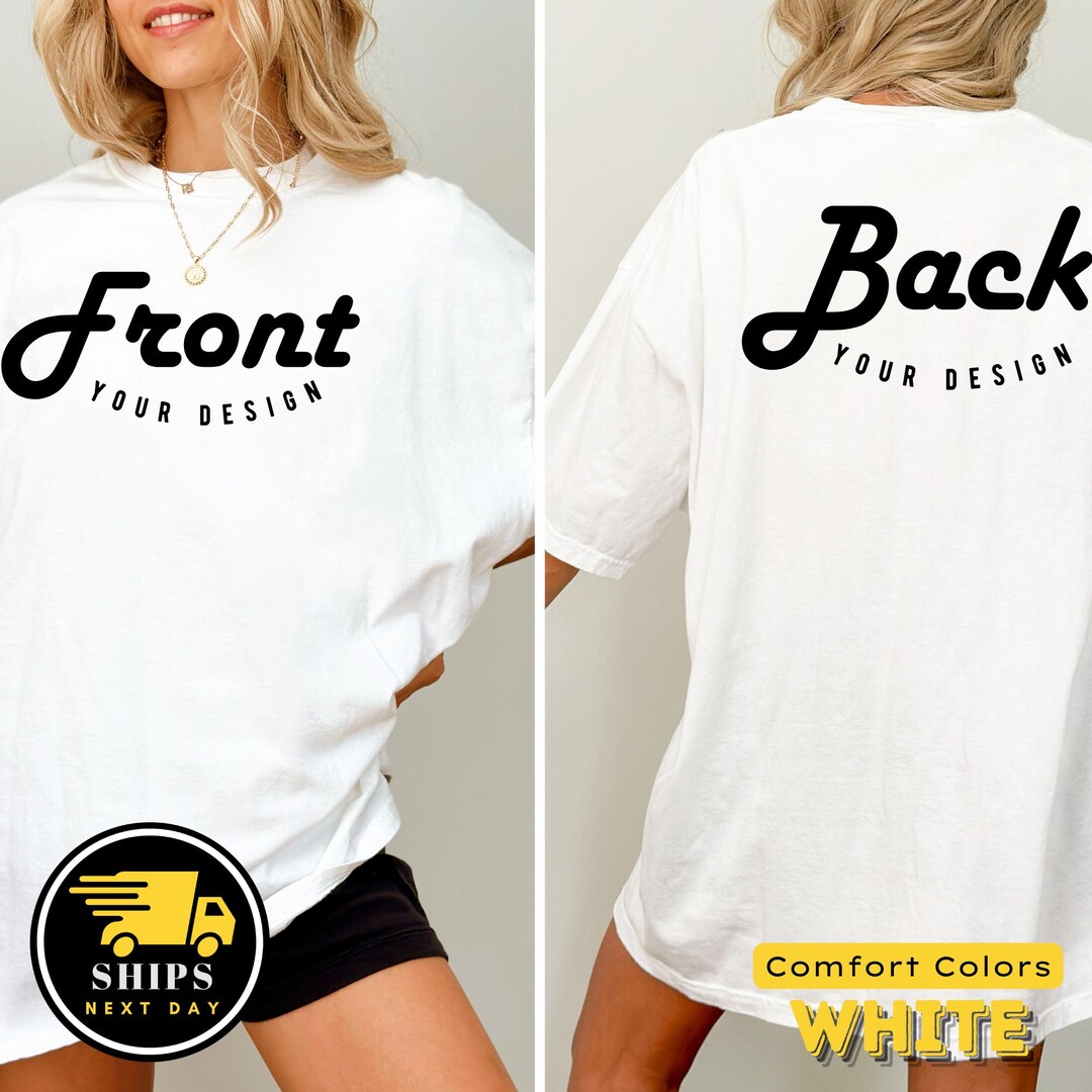 Double Sided Custom Text Shirt Personalized Business Logo Tee Custom ...