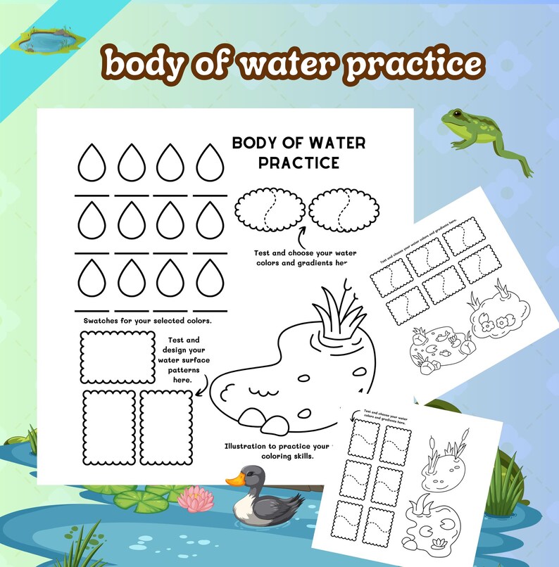 Coloring Practice Pages PDF | Texture, Patterns & Color Combo Charts ...