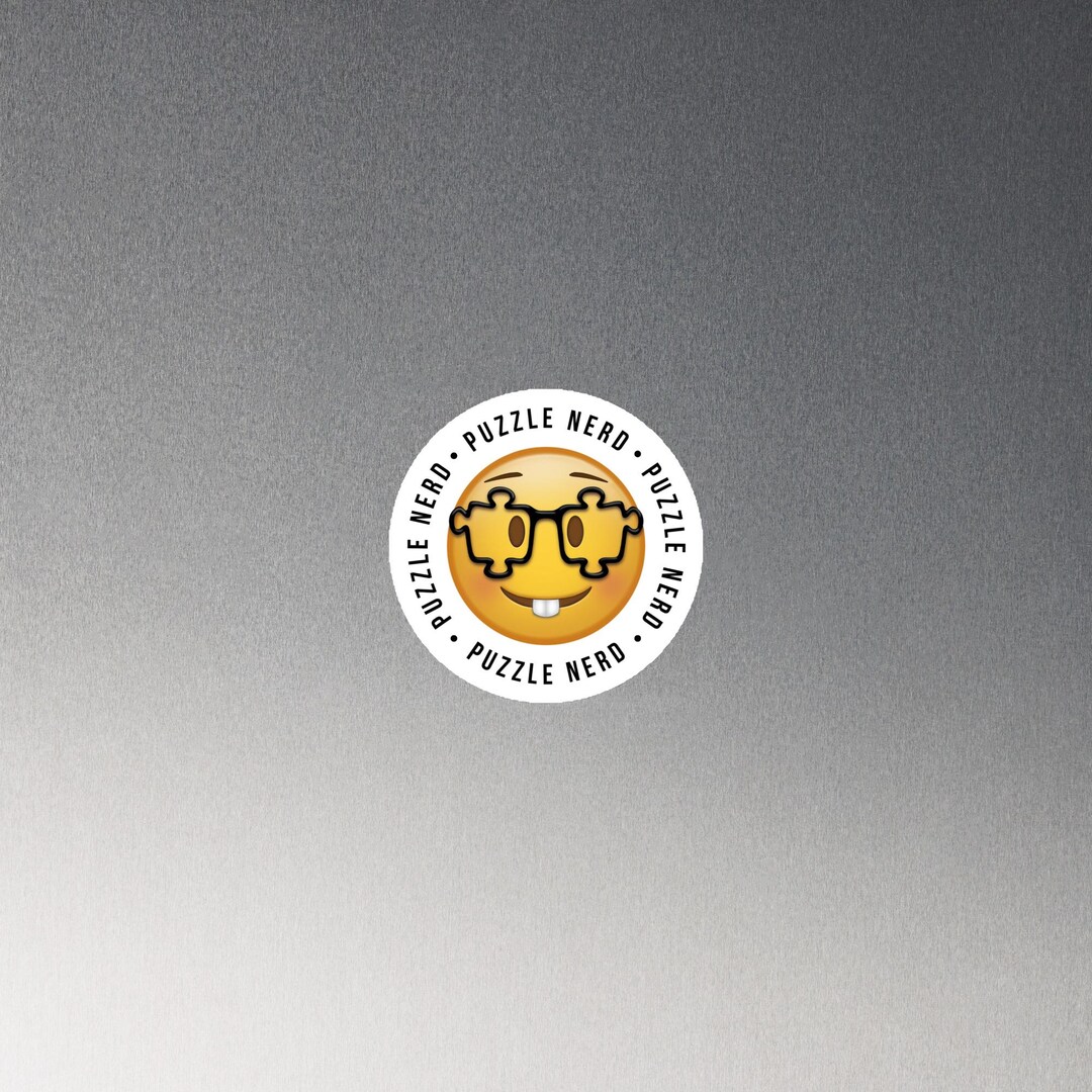 Puzzle Nerd | Magnet | Puzzle Magnet, Emoji Magnet, Puzzle Lover ...