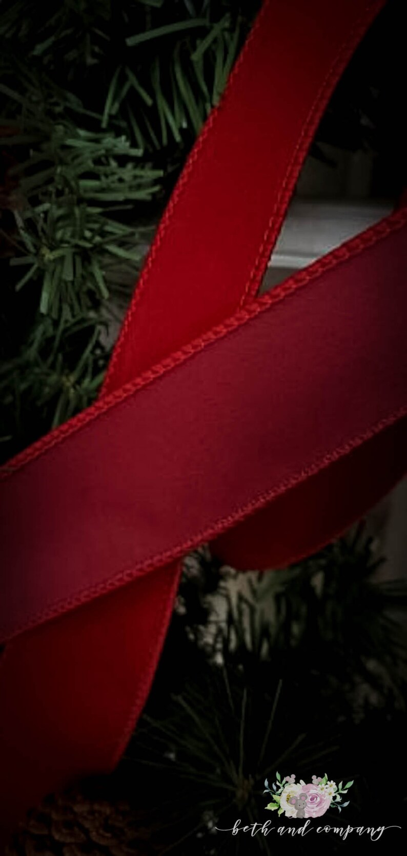 Outdoor Red Velvet Christmas Wreath Bow Weatherproof Bow Etsy