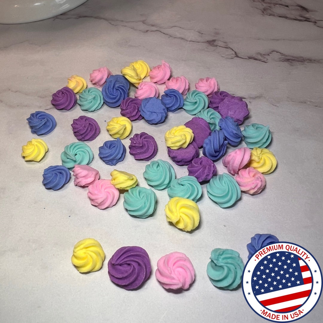 Mini Royal Icing Rosettes Edible Sugar Flowers for Cookie and Cake ...