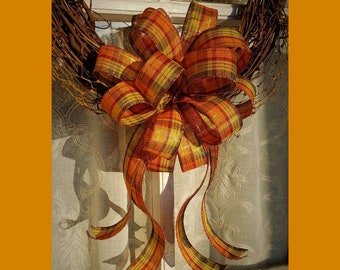 Fall Wreath Bow. Bows With Gourds. Bows With Pumpkins Bows for ...