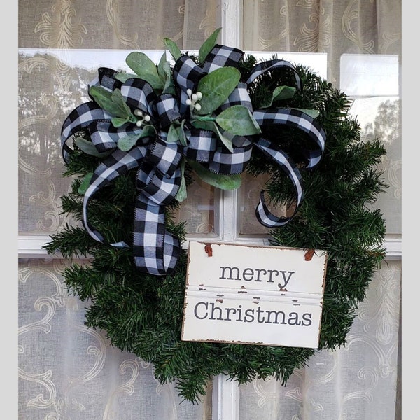 Buffalo Plaid Wreath Etsy