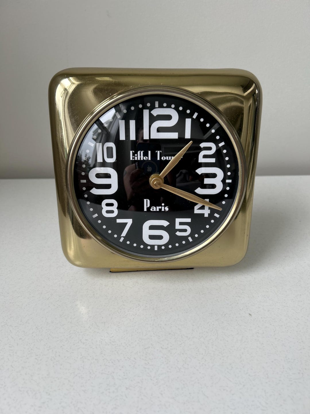 Vintage Bubble Brass Square Clock - Etsy