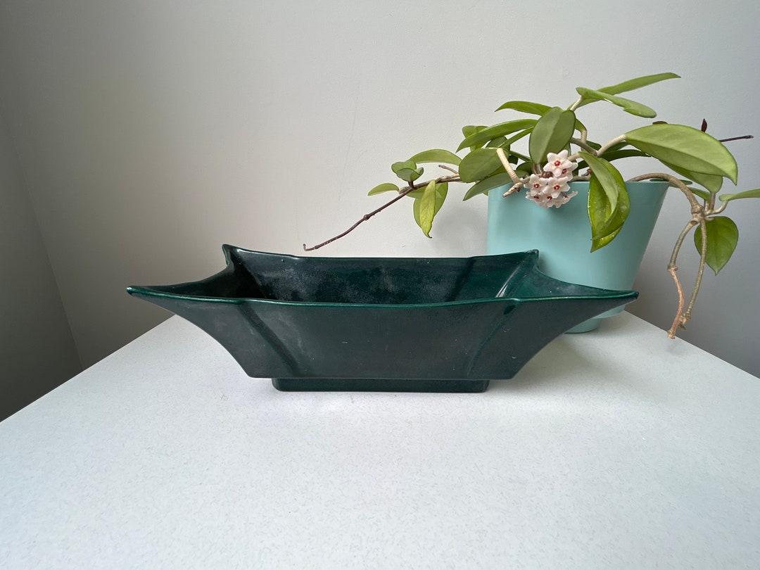 Vintage Gilner Pottery Deep Green Ceramic Planter - Etsy