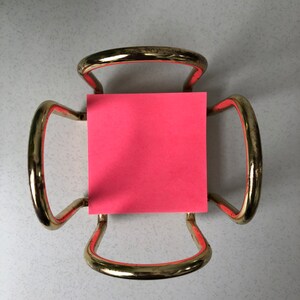 Vintage Brass Plated Art Deco Post It Note Holder Office Decor - Etsy