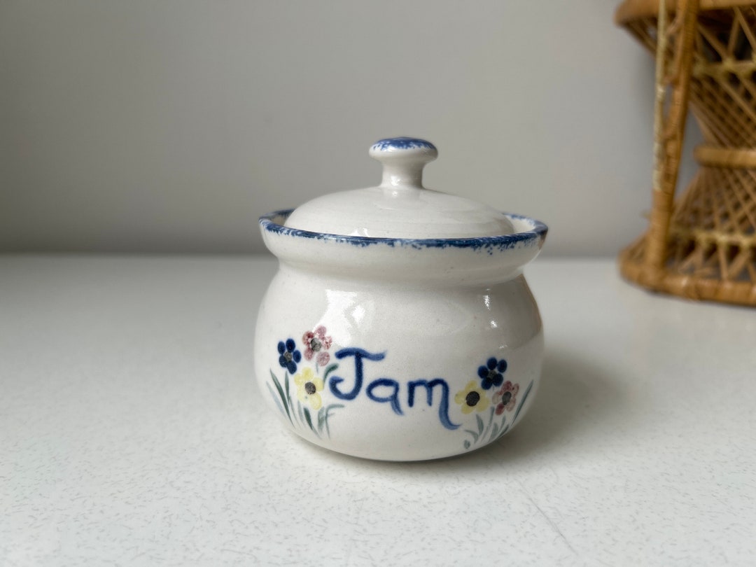 Vintage Studio Pottery Jam Jar Hand Painted and Signed - Etsy