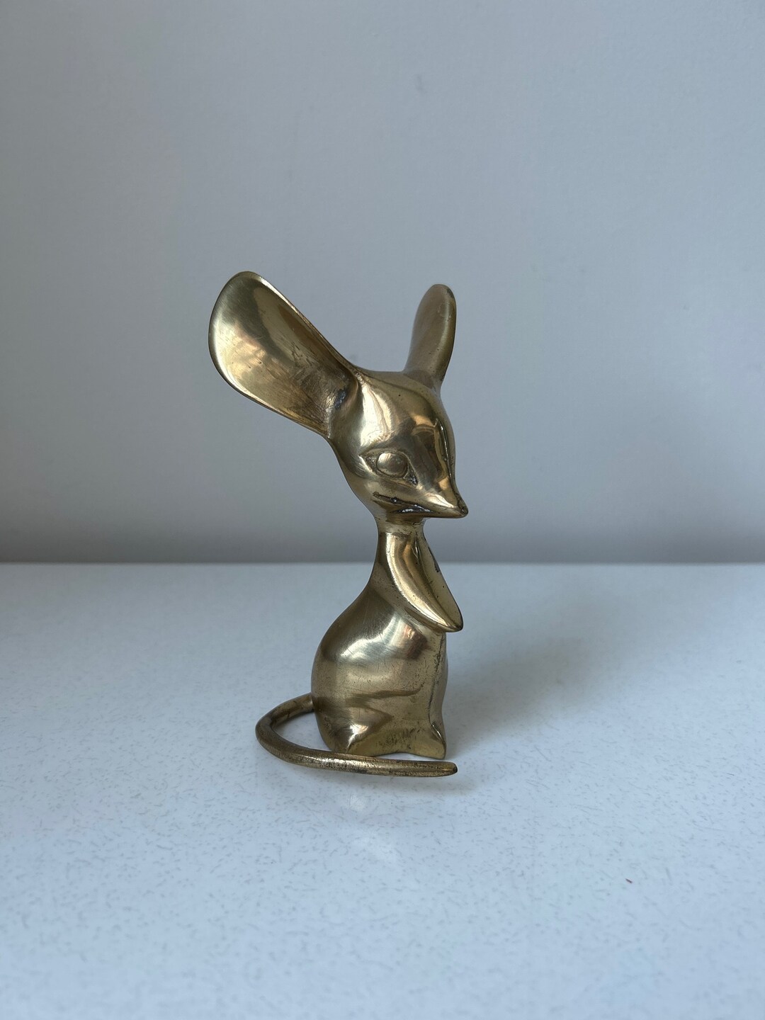 Vintage Mid Century Brass Mouse With Big Ears - Etsy Canada