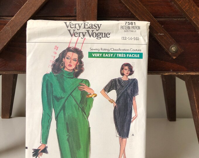 Vintage Very Easy Very Vogue 7581 Uncut Pattern Size 12-14-16 - Etsy