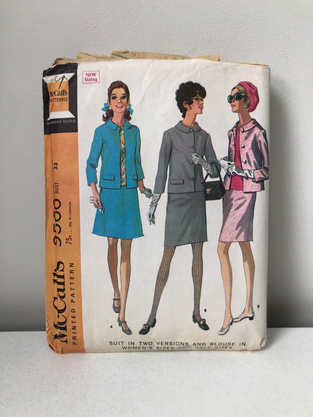 Vintage Mccalls 9566 Sewing Pattern Womens Size 10.5 - Etsy